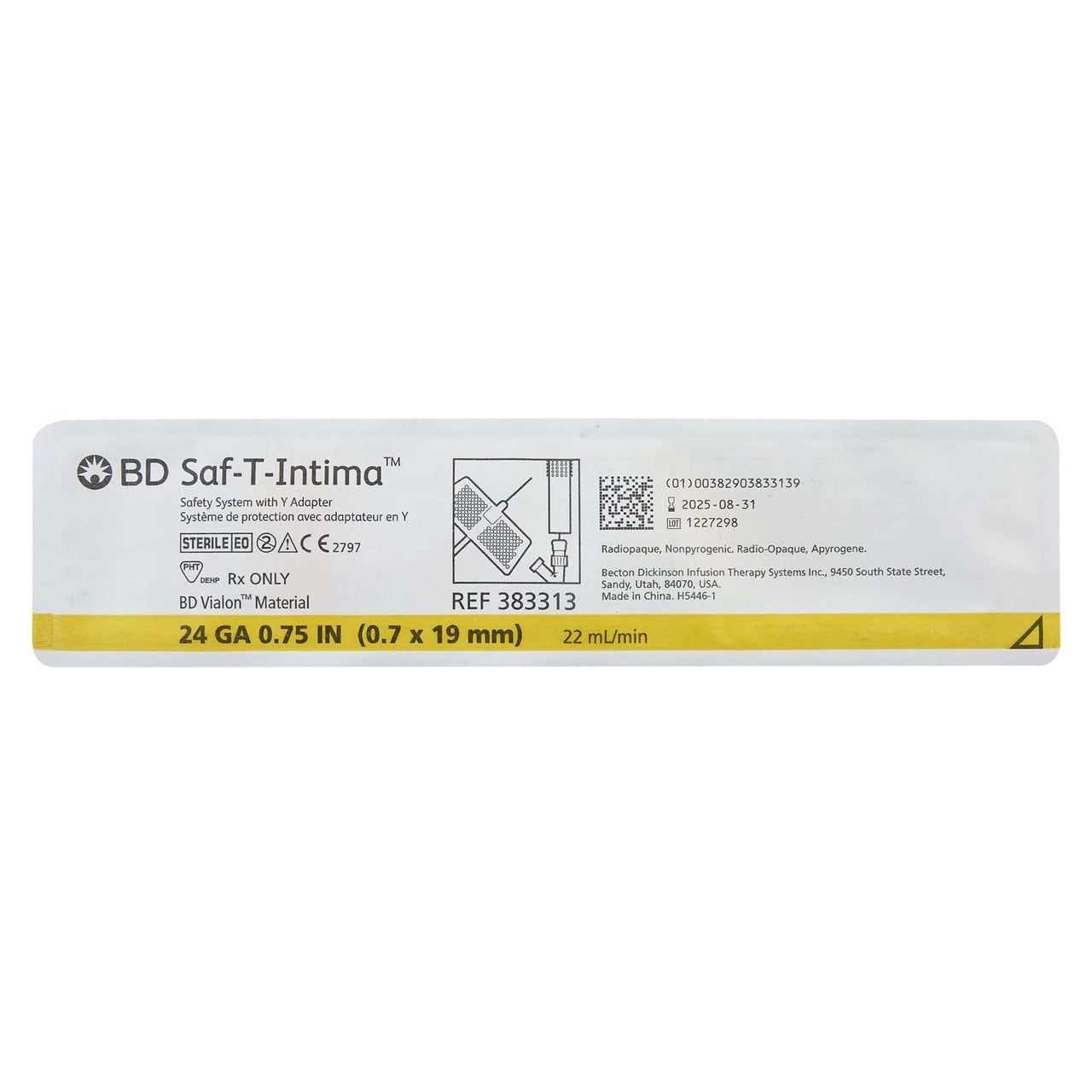 BD | Closed IV Catheter Saf-T-Intima™ 24 Gauge 0.75 Inch Retracting ...